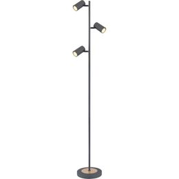 Globo LIGHTING Stehlampe &raquo;ROBBY&laquo; GU10 1 Stk. Stehleuchte, GU10 LED, 154 cm hoch grau 3, H: 154cm, 1 Stk.