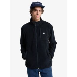 Quiksilver Herren Fleecejacke &raquo;NO DESTINATION FZ&laquo; mit Rei&szlig;verschluss, h&uuml;ftbedeckende L&auml;nge schwarz S