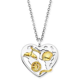 Engelsrufer Damen Kette mit Anh&auml;nger &raquo;Aloha Herz Bicolor&laquo; gold Silber 925 (Sterlingsilber), L: 50 B: 1,42mm