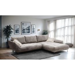 exxpo - sofa fashion Ecksofa &raquo;Biarritz modern und elegantes Mega Sofa mit tollem Sitzkomfort, L-Form&laquo; XXL&ndash; Longchair Ecke in hochwertiger Verarbeitung