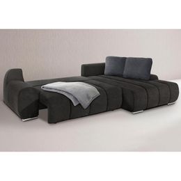 Home Affaire Ecksofa &raquo;Bono L-Form&laquo; wahlweise mit Schlaffunktion schwarz Luxus-Microfaser ALTARA NUBUCK (100% Polyester);Luxus-Microfaser ALTARA NUBUCK