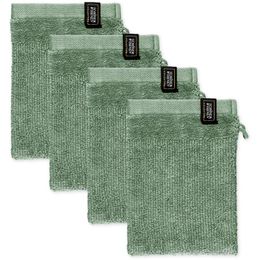 Sch&ouml;ner Wohnen Kollektion SCH&Ouml;NER WOHNEN-Kollektion Waschhandschuh &raquo;Sense&laquo; mit Velourborte, hautschmeichelnde Airtouch Qualit&auml;t, super weich gr&uuml;n Frottee B/L: 16cmx21cm, 4 Stk.