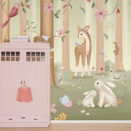 Little Dutch Vliestapete &raquo;Fairy Garden&laquo; neutral glatt 280x300cm (LxB) ca. 8,4m2 bunt Vlies B/L: 3m x 2,8m, Rollen: 1
