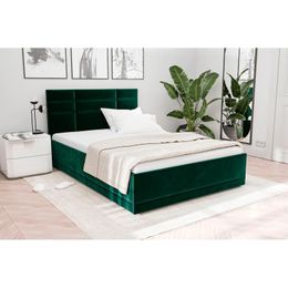 Westfalia Schlafkomfort Polsterbett &raquo;Prag&laquo; 3 Matraztenarten w&auml;hlbar, mit und ohne Bettkasten gr&uuml;n Bezug 100% Polyester, Polsterung: Polsterwatte, Material Gestell: 