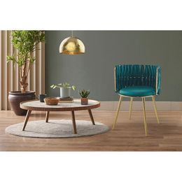 Kayoom Esszimmerstuhl &raquo;Stuhl Milla 125 2er-Set,tolles Design der R&uuml;ckenlehne,runde Sitzfl&auml;che&laquo; (Set) 2 Stk.samtweicher Bezug, hochwertig, vielseitig 