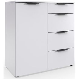 wimex Kombikommode &raquo;Level by fresh to go&laquo; 1-t&uuml;rig mit 4 Schubladen, soft-close Funktion, 81cm breit, 84cm hoch wei&szlig; Holzwerkstoff B/H/T: 81cm x 84cm x 41cm,