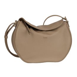Gabor Damen Umh&auml;ngetasche &raquo;Marcella&laquo; griffiges Lederimitat in dezenten Formen mit Nieten verziertem Zipper beige B/H/T: 35,5cm x 26cm x 11,5cm