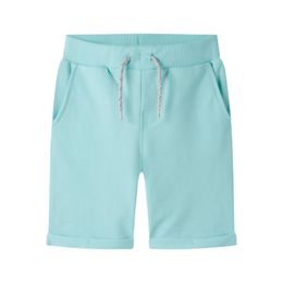 name it Herren Sweatshorts &raquo;NKMVERMO LONG SWE SHORTS UNB F NOOS&laquo; Baumwolle, Umschlagsaum blau 110, N-Gr