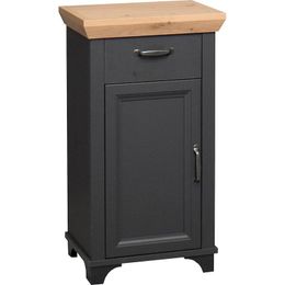 M&auml;usbacher Unterschrank &raquo;Mali&laquo; Landhausstil, Breite 45 cm, H&ouml;he 83 cm, Metallgriffe grau Holzwerkstoff anthrazit, B/H/T: 45cm x 83cm x 34cm, Schubladen: 1 Stk. 