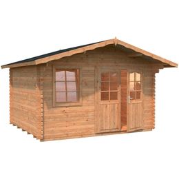 Palmako Gartenhaus &raquo;Emma&laquo; 10,4 qm braun Massivholz Fu&szlig;boden im Gartenhaus, ohne Dacheindeckung