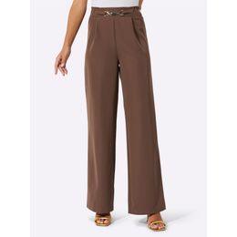 CR&Eacute;ATION L CREATION L Damen Webhose, braun, Gr. 19, unifarben, 94% Polyester, 6% Elasthan, Hosen