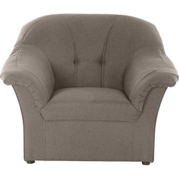 DOMO collection Sessel &raquo;Pegnitz zeitlos, elegant und bequem&laquo; grau 100% Polyester Struktur fein, B/H/T: 105cm x 82cm x 82cm