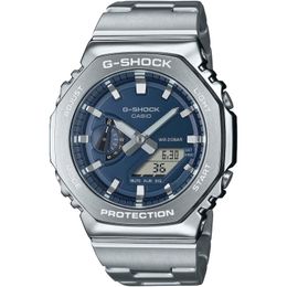 Casio G-Shock Herren Casio G-SHOCK Chronograph Quarzuhr Armbanduhr,Herren,digital,bis 20bar wasserd.,Edelstahlarmband silber Einheitsgr&ouml;&szlig;e