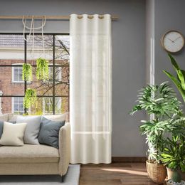 Neutex for you! Vorhang &raquo;Libre-ECO&laquo; &Ouml;sen 1 Stk. tlg. Breite 142 cm, nach Ma&szlig; beige Jacquard, Polyester 255cm, &Ouml;sen, 142cm