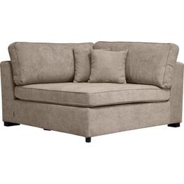 Home Affaire Sofa &raquo;Skara XXL&laquo; Eckelement zur individuellen Polstergarnitur-Gestaltung beige 100% Polyester B/H/T: 130cm x 86cm x 130cm, Struktur weich
