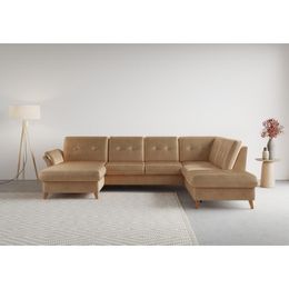 Sit & More sit&more Wohnlandschaft &raquo;G&ouml;teborg&laquo; inkl. Sitztiefenverstellung, wahlweise mit Bettfunktion & Bettkasten braun B/H/T: 327cm x 90cm x 226cm, Luxus-