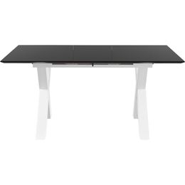 set one by Musterring Esstisch &raquo;New Atlanta&laquo; Platte rechteckig mit schweizer Kante, ausziehbar, Gestell in X-Form schwarz B/H/T: 190cm x 76cm x 90cm, 