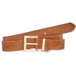 Lascana Damen Lascana H&uuml;ftg&uuml;rtel &raquo;Hoseng&uuml;rtel, Anzugg&uuml;rtel, G&uuml;rtel, Jeansg&uuml;rtel&laquo; f&uuml;r Jeans und Hosen mit elegantem Anh&auml;nger braun 105