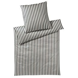Elegante Bettw&auml;sche &raquo;Studio Line&laquo; 2 Stk. angenehmes Hautgef&uuml;hl grau Mako-Satin, Obermaterial: 100% Baumwolle B/L: 135cm x 200cm, 1 Stk., 1 Stk., Mako-Satin, B/