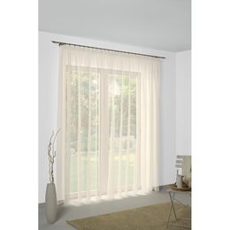 WIRTH Gardine &raquo;Manuela&laquo; &Ouml;sen 1 Stk. tlg. Fertig-Store mit Metall&ouml;sen nach Ma&szlig; beige Voile, Polyester 145cm, &Ouml;sen, 800cm
