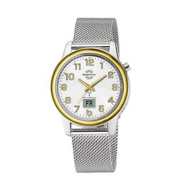 MASTER TIME Damen MASTER TIME Funkuhr &raquo;Lady Line&laquo; Quarzuhr, Armbanduhr, Damenuhr, Edelstahlarmband, analog, digital silber Einheitsgr&ouml;&szlig;e