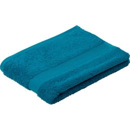 G&ouml;zze Badetuch &raquo;New York&laquo; moderne Uni-Farben, strukturierte Borte, 100% Baumwolle, in 2 Gr&ouml;&szlig;en blau Frottier, Obermaterial: 100% Baumwolle B/L: 100cmx150cm,