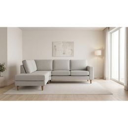 OTTO home Ecksofa &raquo;Tvinno&laquo; im skandinavischen Stil, L-Form, mit Massivholzf&uuml;&szlig;en, Breite 230 cm beige 100% polyester B/H/T: 230cm x 87cm x 218cm, 