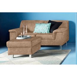 Home Affaire 1,5-Sitzer &raquo;Jamie, Sofa mit kompakten Stellma&szlig;en f&uuml;r kleine R&auml;ume, Breite 145cm&laquo; braun B/H/T: 145cm x 72cm x 80cm, Microfaser PRIMABELLE 