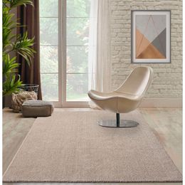 MERINOS Hochflor-Teppich &raquo;Forest 340&laquo; rechteckig 25 mm H&ouml;he Shaggy, uni meliert, sehr dicht und weich, Wohnzimmer beige Polypropylen (PP) B : 160cm 1 