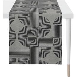 Apelt Tischl&auml;ufer &raquo;Nova, LOFT STYLE, Jacquard&laquo; schwarz Polyester, Viskose B/L: 44cm x 140cm, 1 Stk., rechteckig