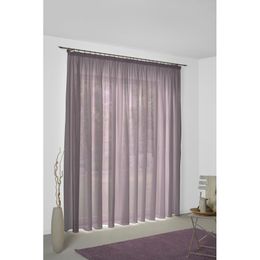 WIRTH Vorhang &raquo;Sunday&laquo; Kr&auml;uselband 1 Stk. tlg. nach Ma&szlig; lila Jacquard, Baumwolle, Polyester 395cm, Kr&auml;uselband, 142cm