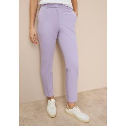 Tamaris Damen Anzughose &raquo;mit schlanker Passform mit elastischem Bund&laquo; in Trendfarben - mit passendem Blazer lila 38, N-Gr