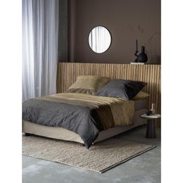 Irisette Bettw&auml;sche &raquo;8430&laquo; 2 Stk. moderner Klassiker mit Rei&szlig;verschluss braun Feinbiber, Obermaterial: 100% Baumwolle B/L: 155cm x 220cm, 1 Stk., 1 Stk., 