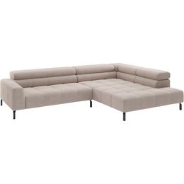 Home Affaire Ecksofa &raquo;Claya, 311 cm breit, L-Form, inkl. Kopfteilverstellung&laquo; wahlweise elektrischer Sitzvorzug beige 100% Polyester B/H/T: 311cm x 