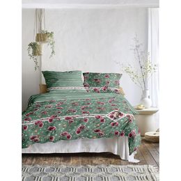 Irisette Bettw&auml;sche &raquo;Playa 8580&laquo; 2 Stk. anschmiegsam und atmungsaktiv gr&uuml;n Mako-Satin, Obermaterial: 100% Baumwolle B/L: 155cm x 200cm, 1 Stk., 1 Stk., Mako-
