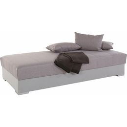 Hapo Polsterliege &raquo;Sam&laquo; mit Bettkasten grau Liegefl&auml;che B/L: 90cm x 200cm, H2 + H2, Bonnell-Federkernmatratze