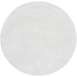 CarpetFine Teppich &raquo;Silky&laquo; rund 20 mm H&ouml;he Shaggy, Langflor, uni, besonders weich, handarbeit beige Mikropolyester &Oslash; 200cm 1 Stk., 20mm, &Oslash; 200cm