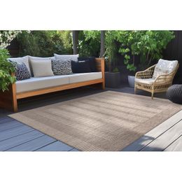 Kayoom Teppich &raquo;Nibru 125&laquo; rechteckig 5 mm H&ouml;he Flachgewebe, In- und Outdoor geeignet, schnell trocknend beige Polypropylen B : 120cm 1 Stk., 5mm, L: 170cm