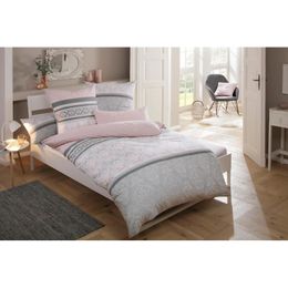 OTTO home Bettw&auml;sche &raquo;Cremona&laquo; 2 romantische Bettw&auml;sche in verschiedenen Qualit&auml;ten, ab Gr. 135x200 cm rosa Polycotton recycelt, Obermaterial: 60% 