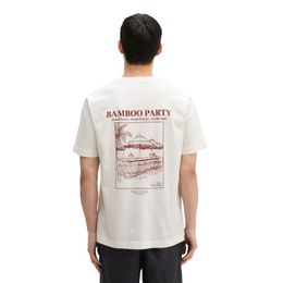 Marc O'Polo Marc O'polo Herren Marc O'Polo T-Shirt regular mit sommerlichem R&uuml;ckenprint wei&szlig; S