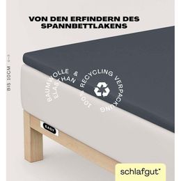 Schlafgut Spannbettlaken &raquo;EASY Jersey Elasthan Topper&laquo; MADE IN GREEN by OEKO-TEX grau Jersey, Obermaterial: 95% Baumwolle, 5% Elasthan 1 Stk., Jersey, 90-