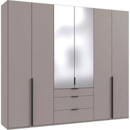 wimex Dreht&uuml;renschrank &raquo;Mugano&laquo; mit langen oder kurzen Griffen aus Metall, in vielen Breiten, 208 oder 236 cm hoch, Made in Germany Holzwerkstoff Saharagrau