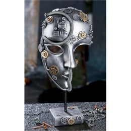 Casablanca by Gilde Dekofigur &raquo;Skulptur "Steampunk face"&laquo; silber Kunstharz B/H/T: 17cm x 35,5cm x 10,5cm