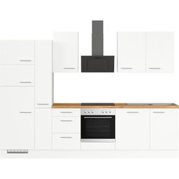 IMPULS K&Uuml;CHEN K&uuml;chenzeile &raquo;"Valencia", Ausrichtung w&auml;hlbar, Schubk&auml;sten mit Soft-Close,&laquo; vormontiert, wahlweise mit E-Ger&auml;ten, Breite 310 cm wei&szlig; B/H/