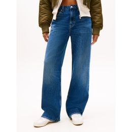 Tommy Jeans Damen Relax-fit-Jeans &raquo;MIA MR RLXD STR&laquo; in blauer Waschung, mit Hammerschlaufe, Mid Rise 30, L&auml;nge 32