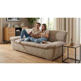 OTTO home 2-Sitzer &raquo;Salltum 211 cm breit, formsch&ouml;n, komfortabel&laquo; mit Ziern&auml;hen in R&uuml;cken und im Sitz, pflegeleichter Bezug beige 100% Polyester B/H/T