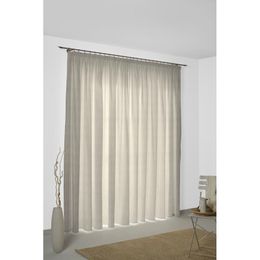 WIRTH Vorhang &raquo;Schmalfeld&laquo; Kr&auml;uselband 1 Stk. tlg. HxB: 245x135 beige Polyacryl, Polyester 245cm, Kr&auml;uselband, 135cm