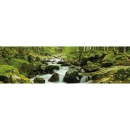 papermoon Fototapete &raquo;Soft Water Stream Panorama&laquo; matt bunt Vlies B/L: 3,5m x 1m