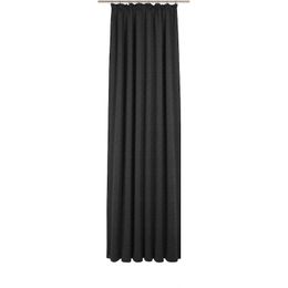 WIRTH Vorhang &raquo;Trondheim B&laquo; Kr&auml;uselband 1 Stk. tlg. nach Ma&szlig; schwarz Chenille, Polyacryl 155cm, Kr&auml;uselband, 132cm