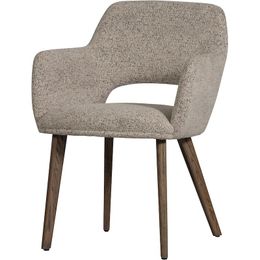 Woood Esszimmerstuhl () beige B/H/T: 86cm, dunkler Fu&szlig;